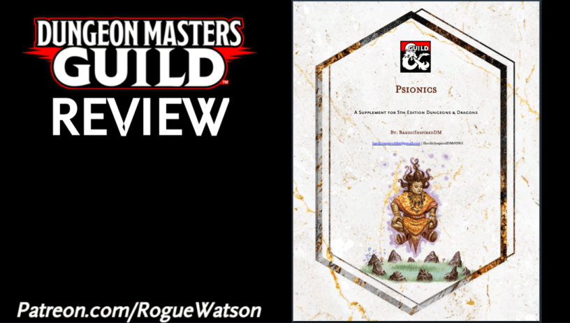 DMs Guild Review – Psionics – RogueWatson
