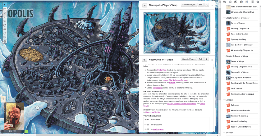 Roll20 Review – Icewind Dale: Rime of the Frostmaiden – RogueWatson