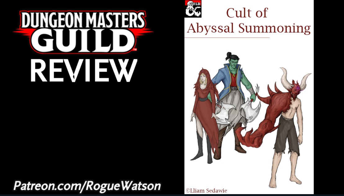 DMs Guild Review – Cult of Abyssal Summoning – RogueWatson