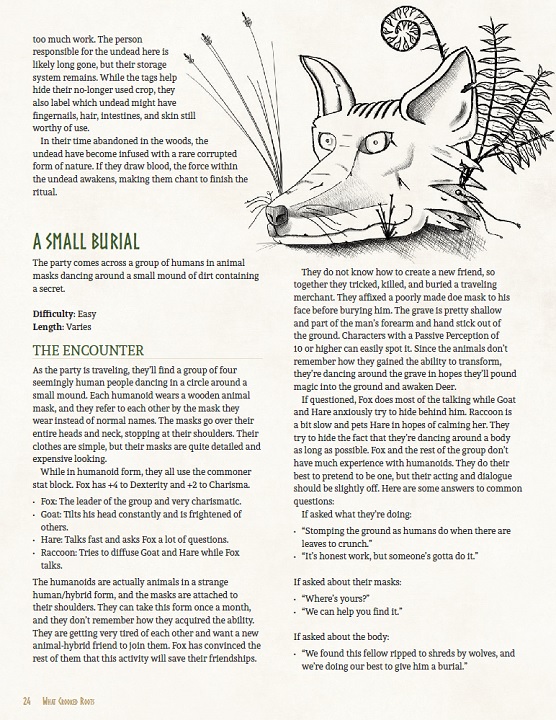 DriveThruRPG Review – What Crooked Roots – RogueWatson