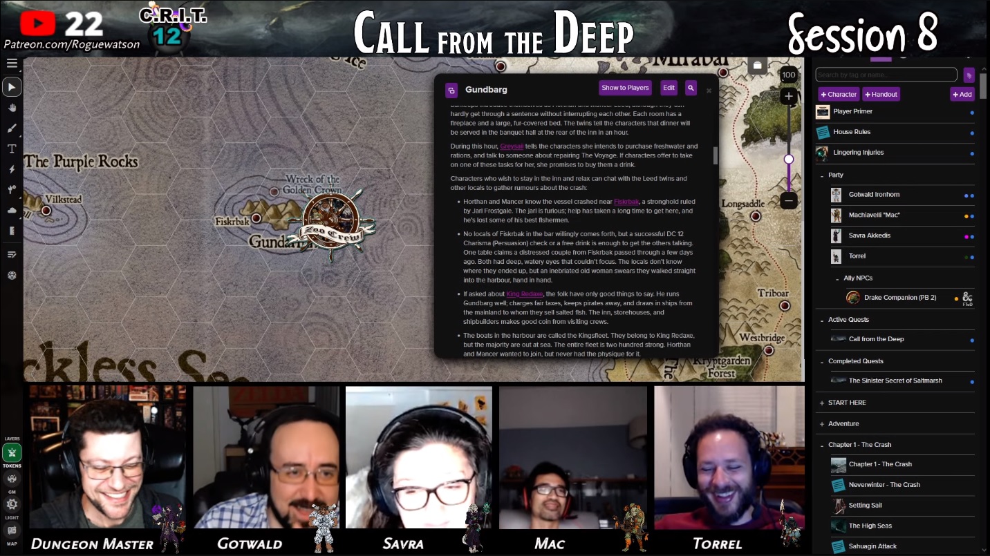 Call from the Deep Session 8 Recap – RogueWatson
